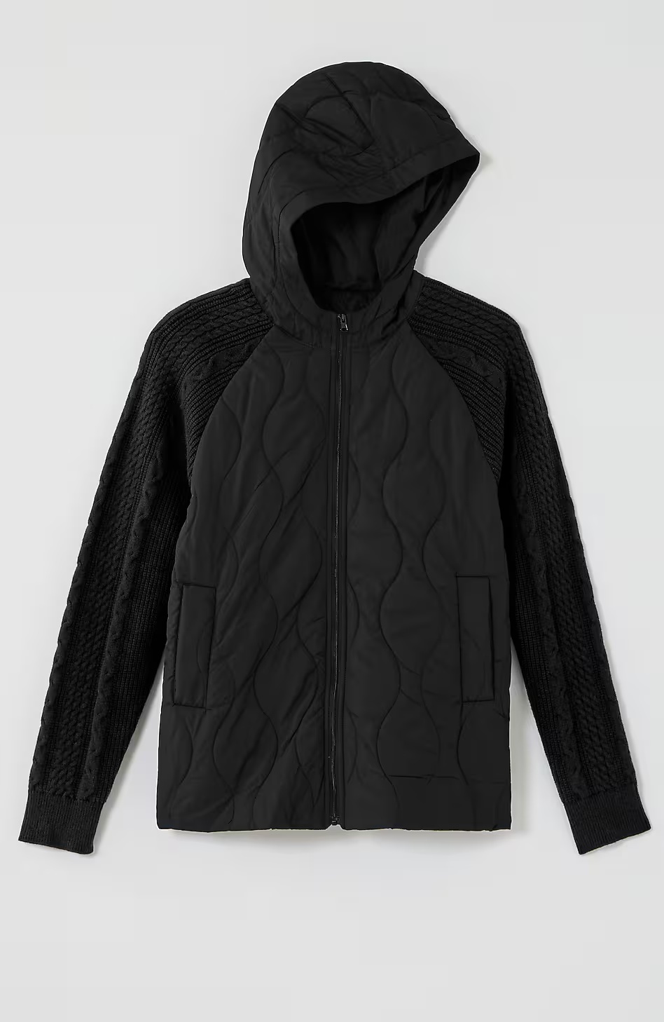 Fit Sweater-Sleeve Puffer Jacket - Refresh Your Wardrobe With New J ...
