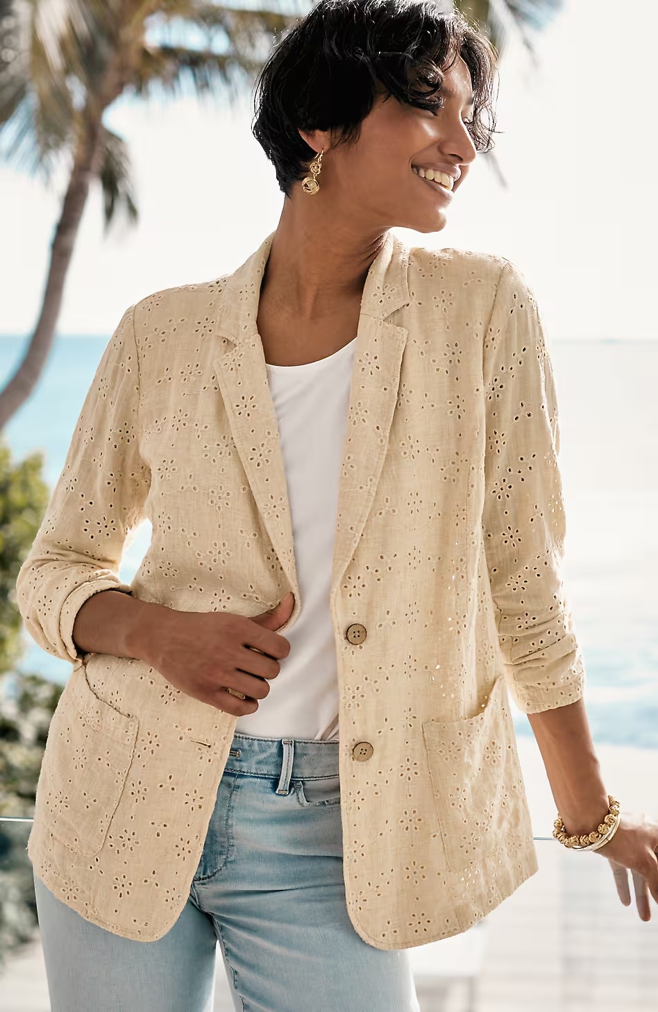 Easy Eyelet Blazer - Refresh Your Wardrobe With New J.Jill Women's Clothing